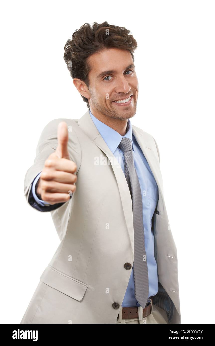 Im really impressed with you. Studio portrait of a handsome young ...