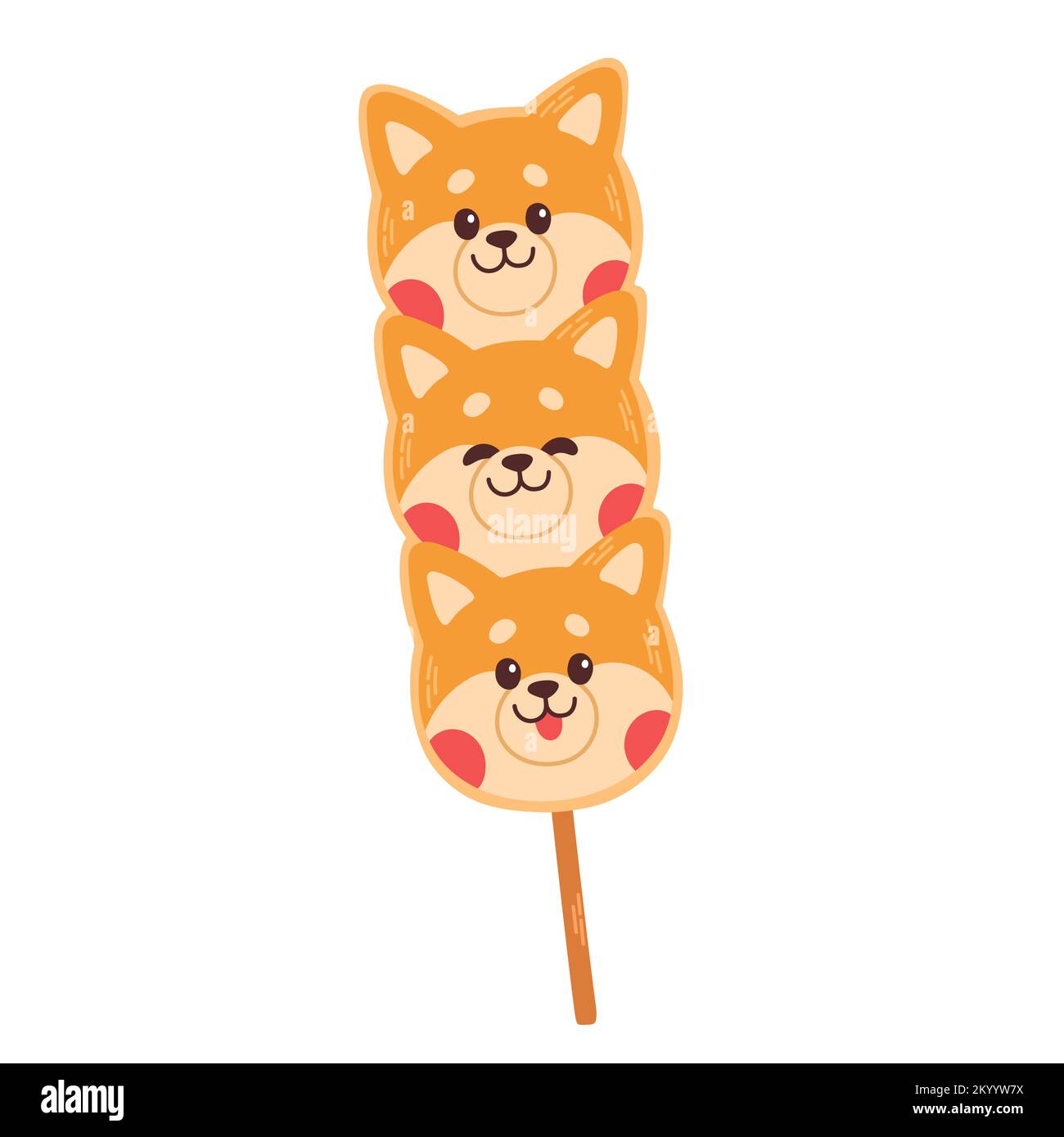 Dango Japanese traditional dessert isolated on white. Hanami Dango ...