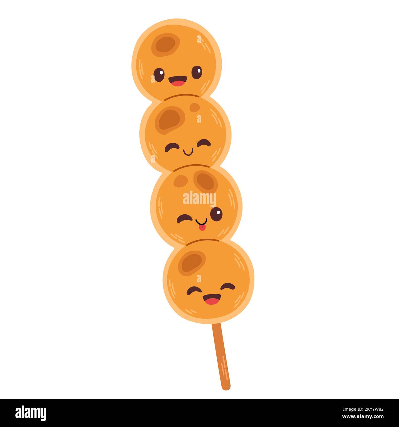 Dango Japanese traditional dessert isolated on white. Hanami Dango ...