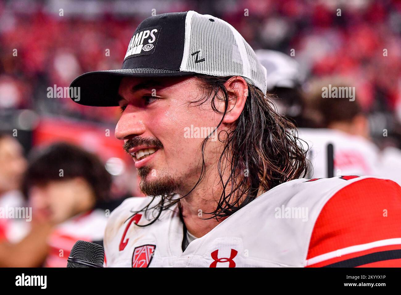 Las Vegas, NV, USA. 2nd Dec, 2022. Utah Utes quarterback Cameron Rising ...