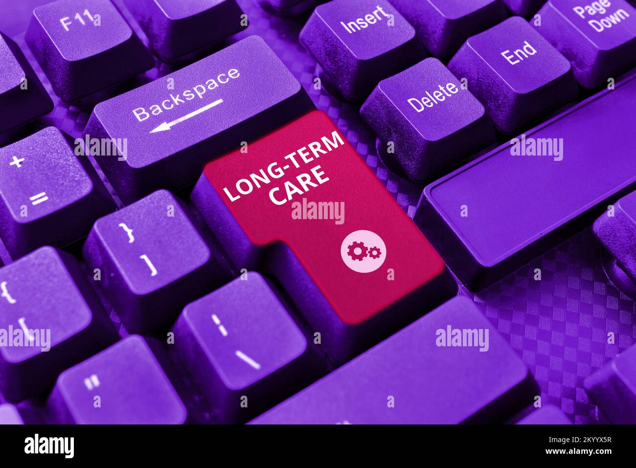 Hand writing sign Long Term Care. Business overview Adult medical ...