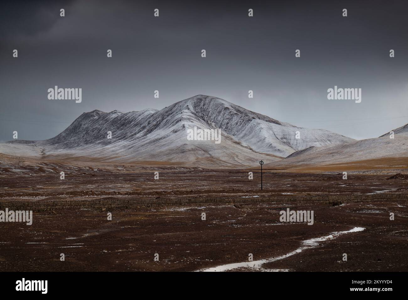 Snow Mountains and Springs in Tibet Stock Photo - Alamy