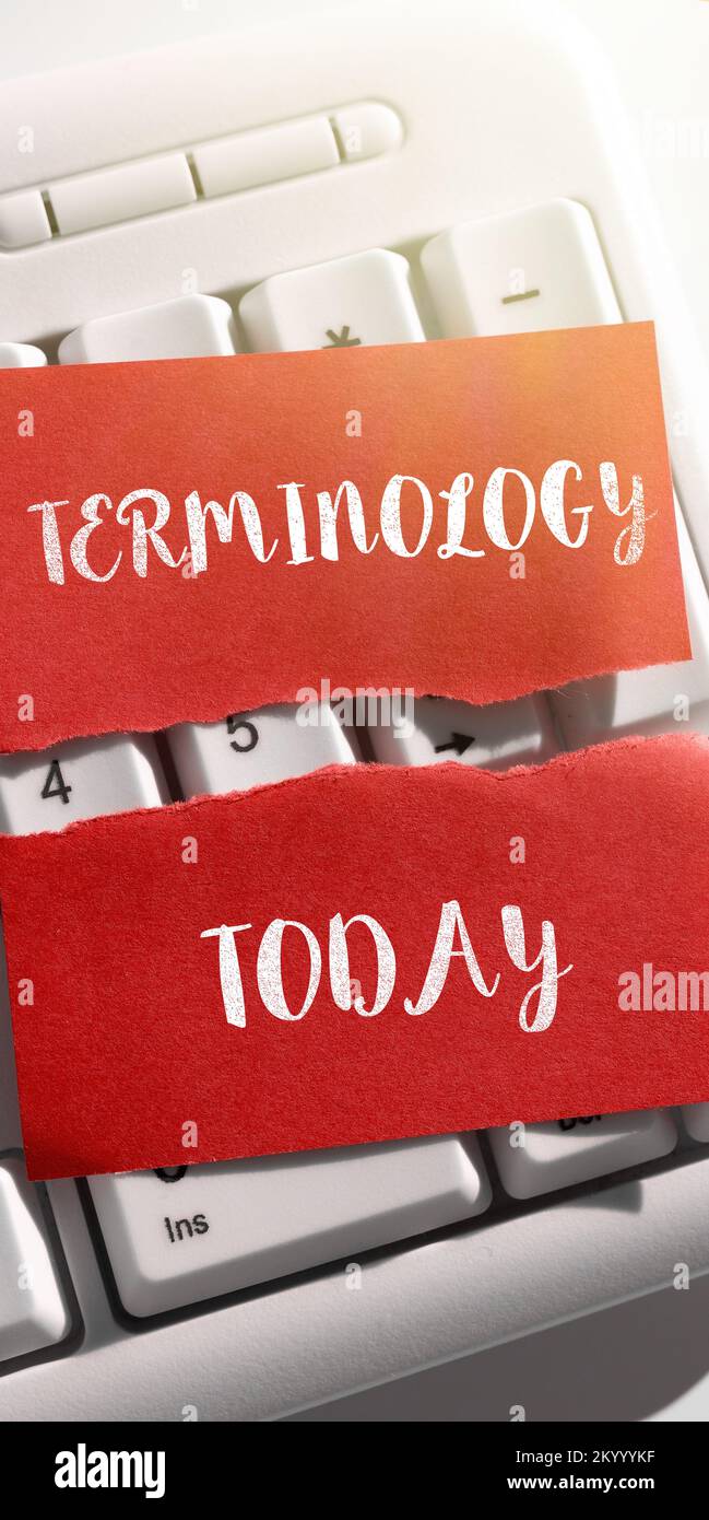 Handwriting text Terminology. Word Written on Terms used with ...