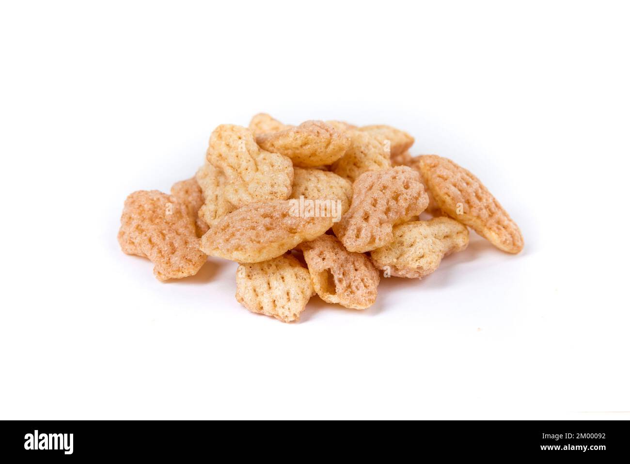 Cuttlefish snack crisps in a pile isolated over white Stock Photo - Alamy