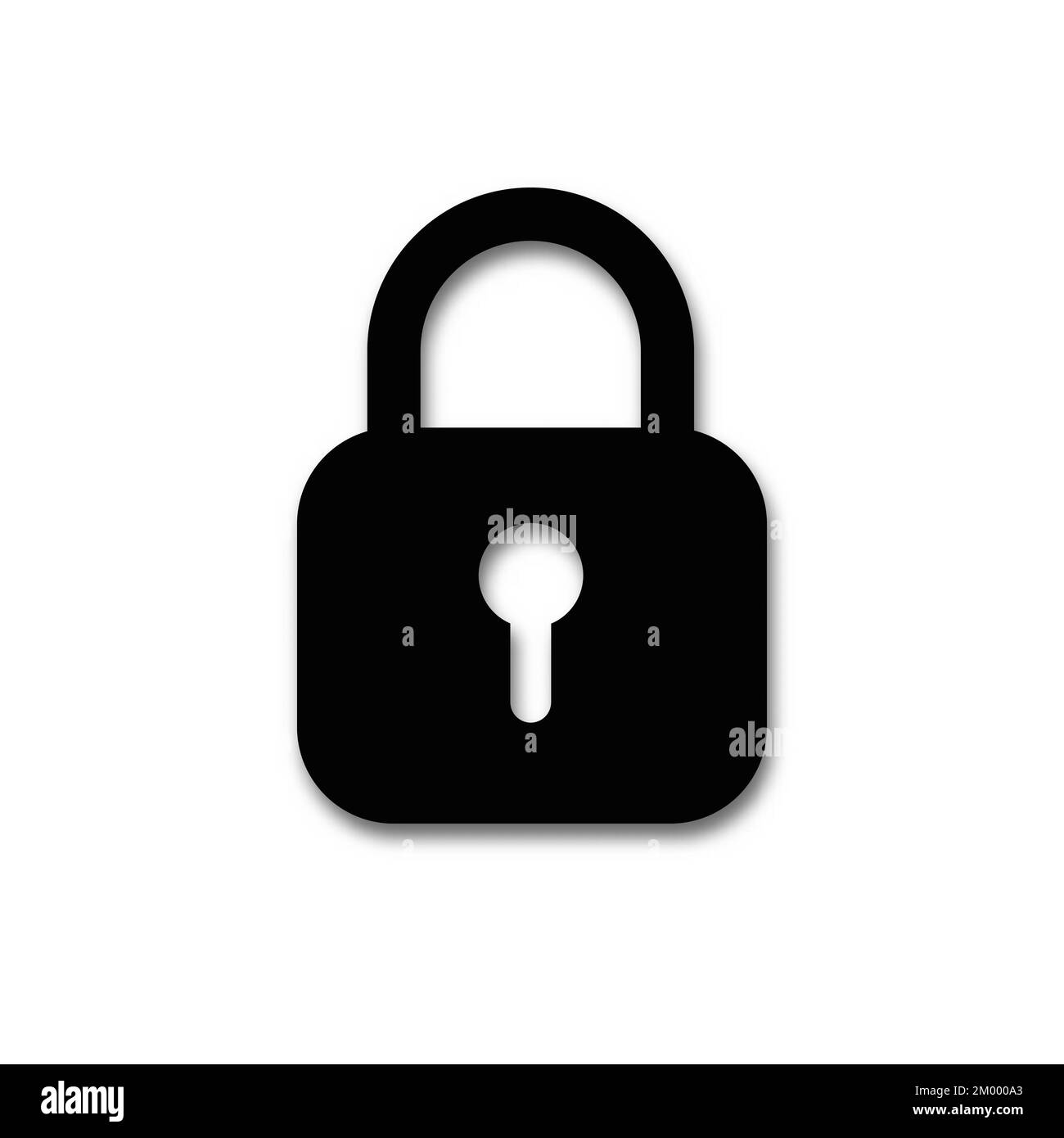Padlock icon isolated on white background. Symbol sign lock. Vector ...