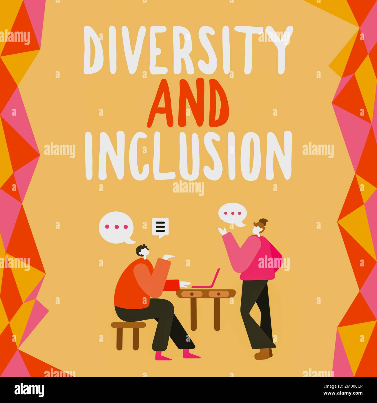 Hand writing sign Diversity And Inclusion. Concept meaning range human ...