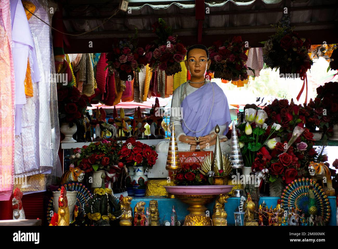 Ancient shrine antique angel deity statue for thai people travelers ...