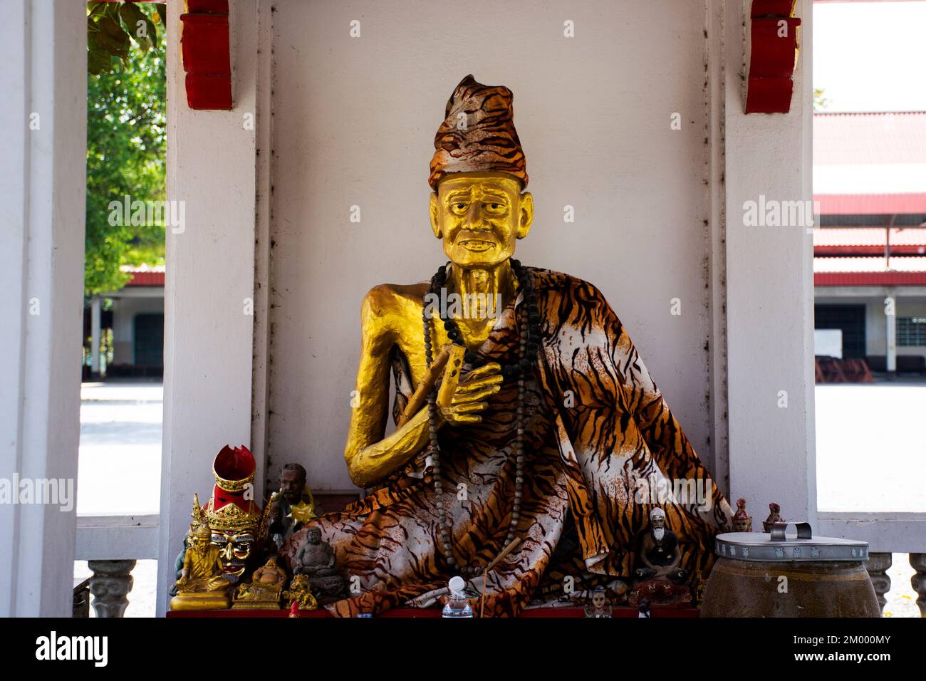 Ancient hermit or antique ruin eremite statues for thai people ...