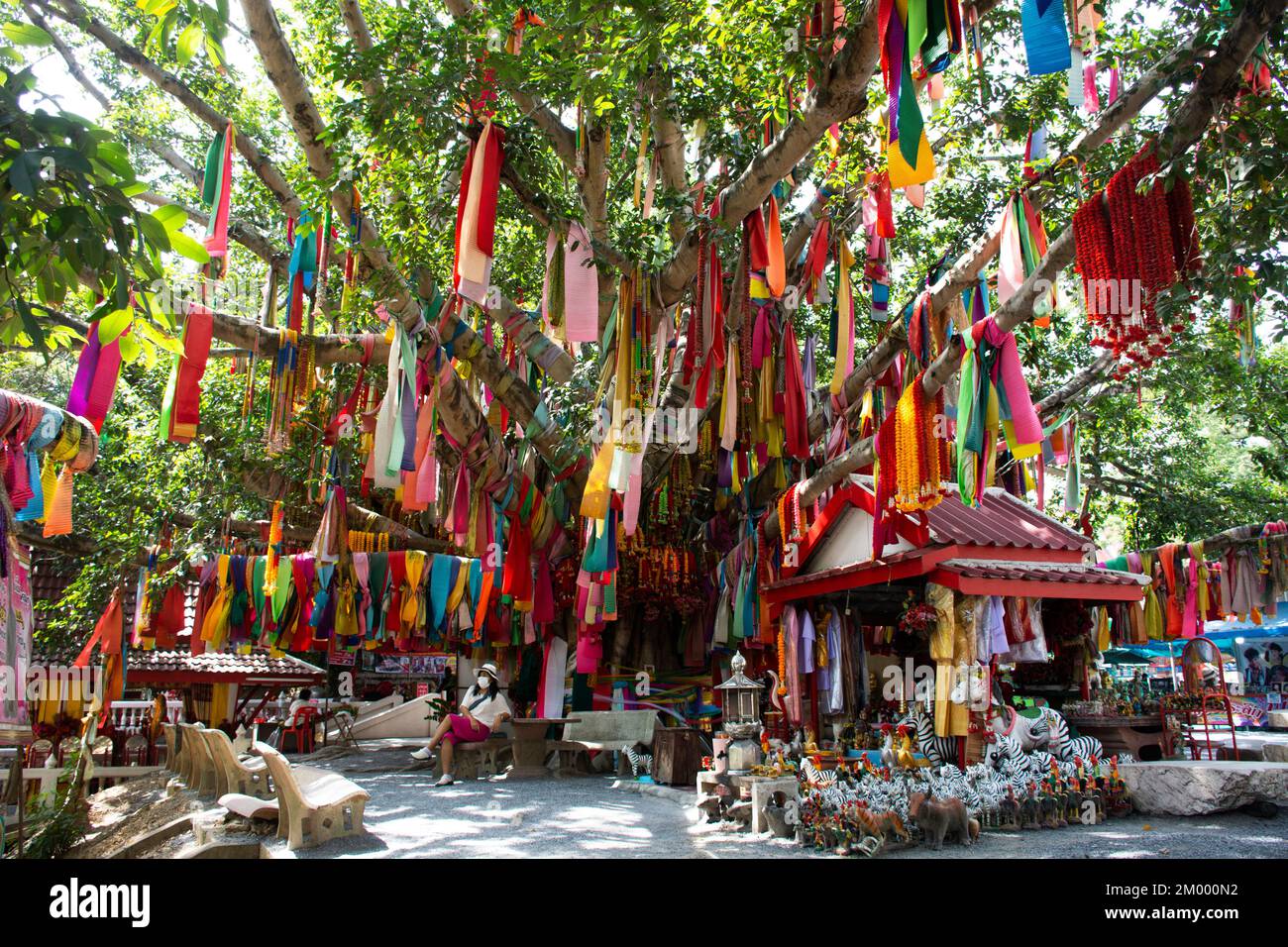 Ancient small shrine for thai people travelers travel visit respect ...