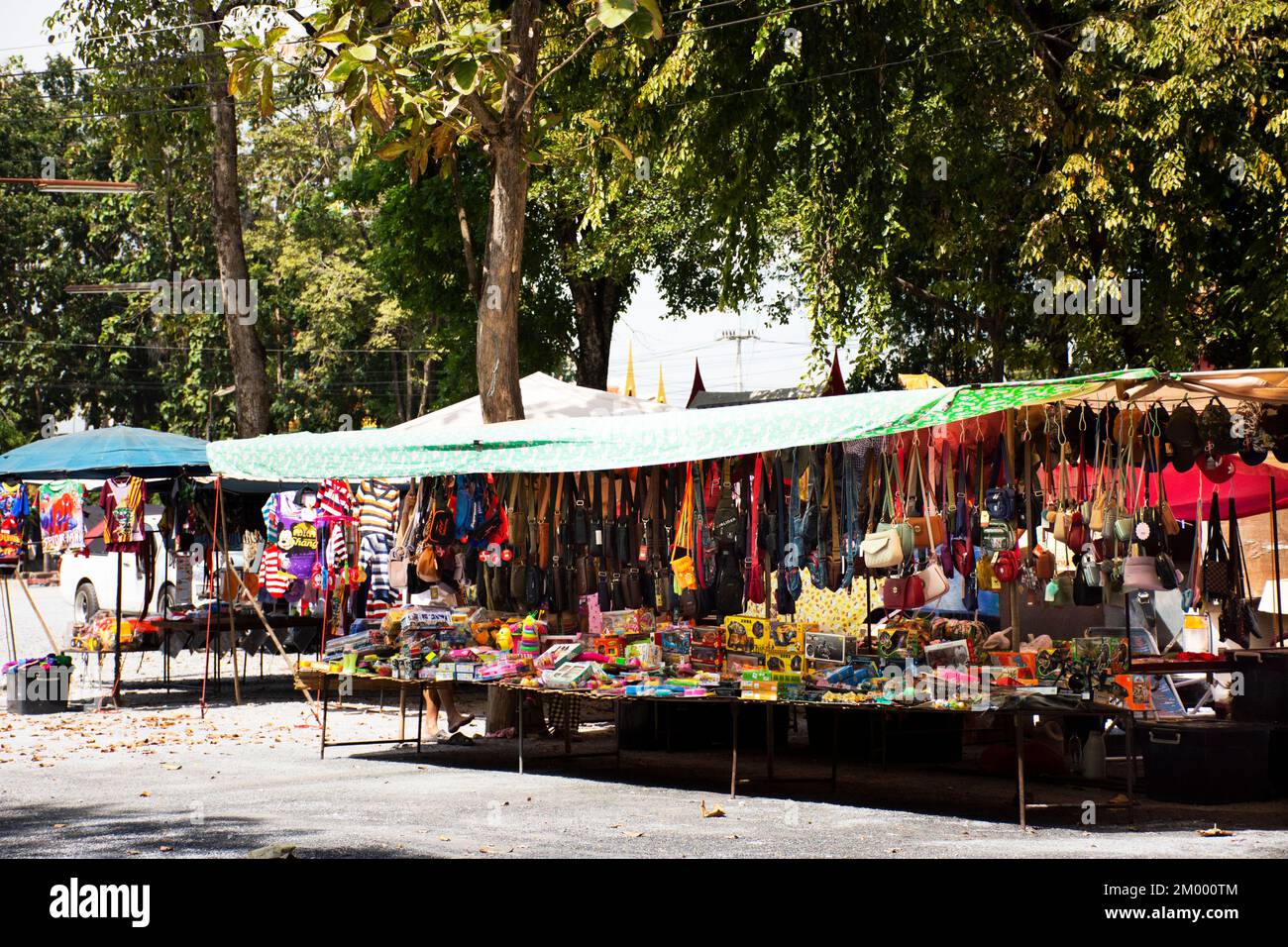 Local market stall hawker fot thai people travelers travel visit ...