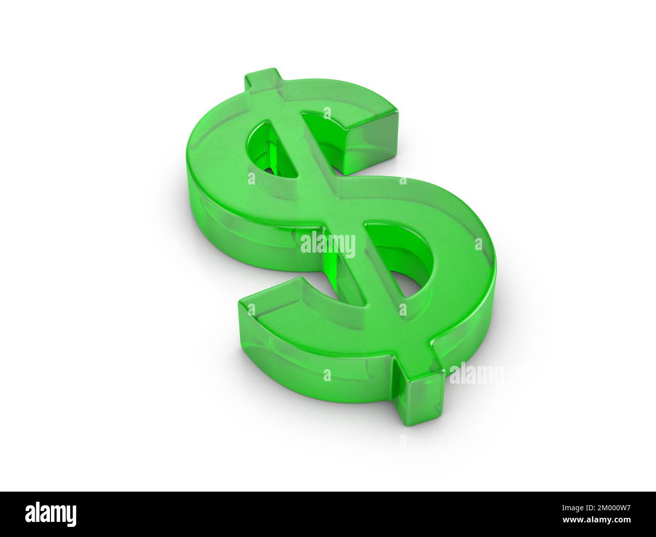 Glass dollar symbol on a white background. 3d illustration Stock Photo ...