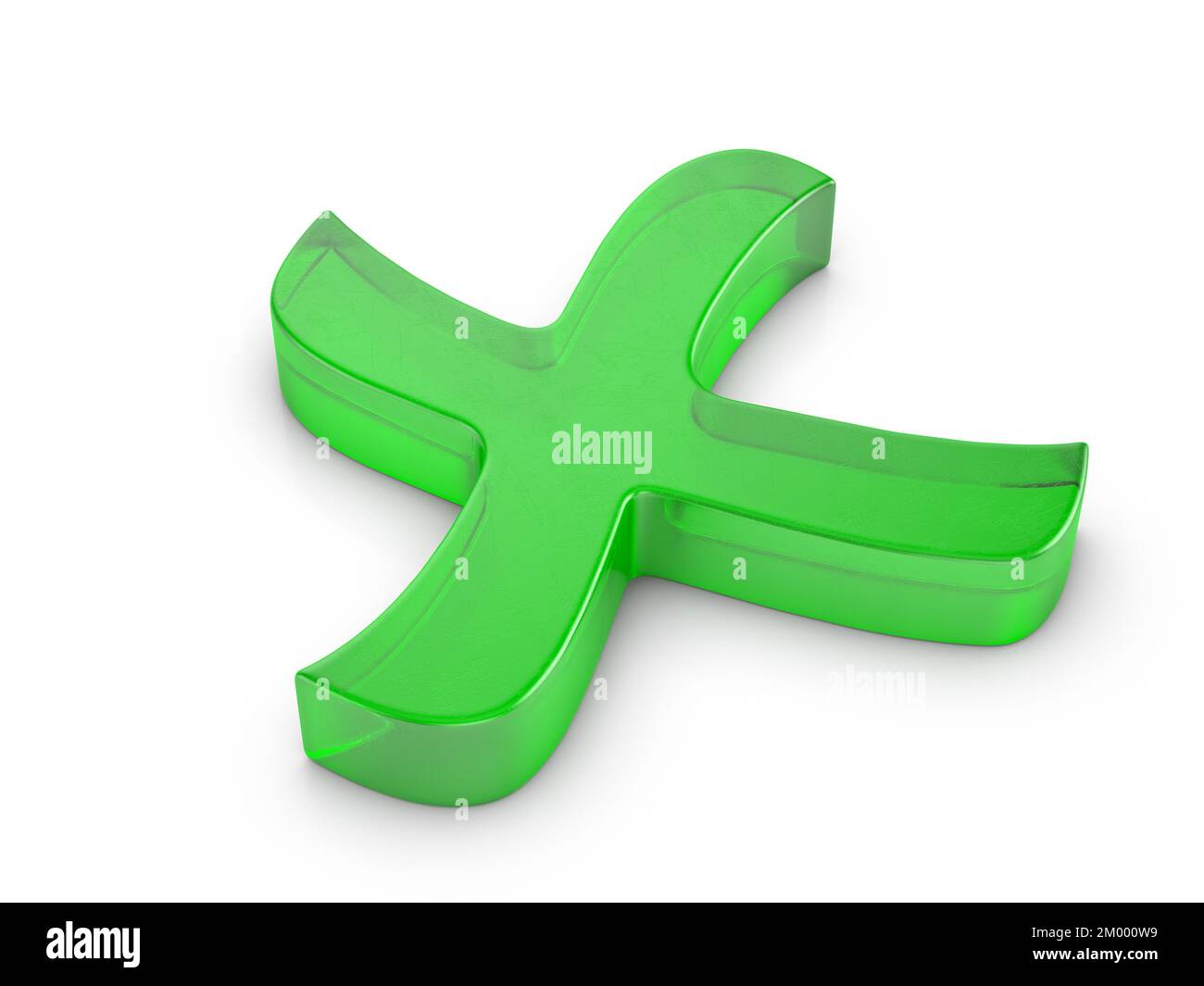 Glass cancel symbol on a white background. 3d illustration Stock Photo ...