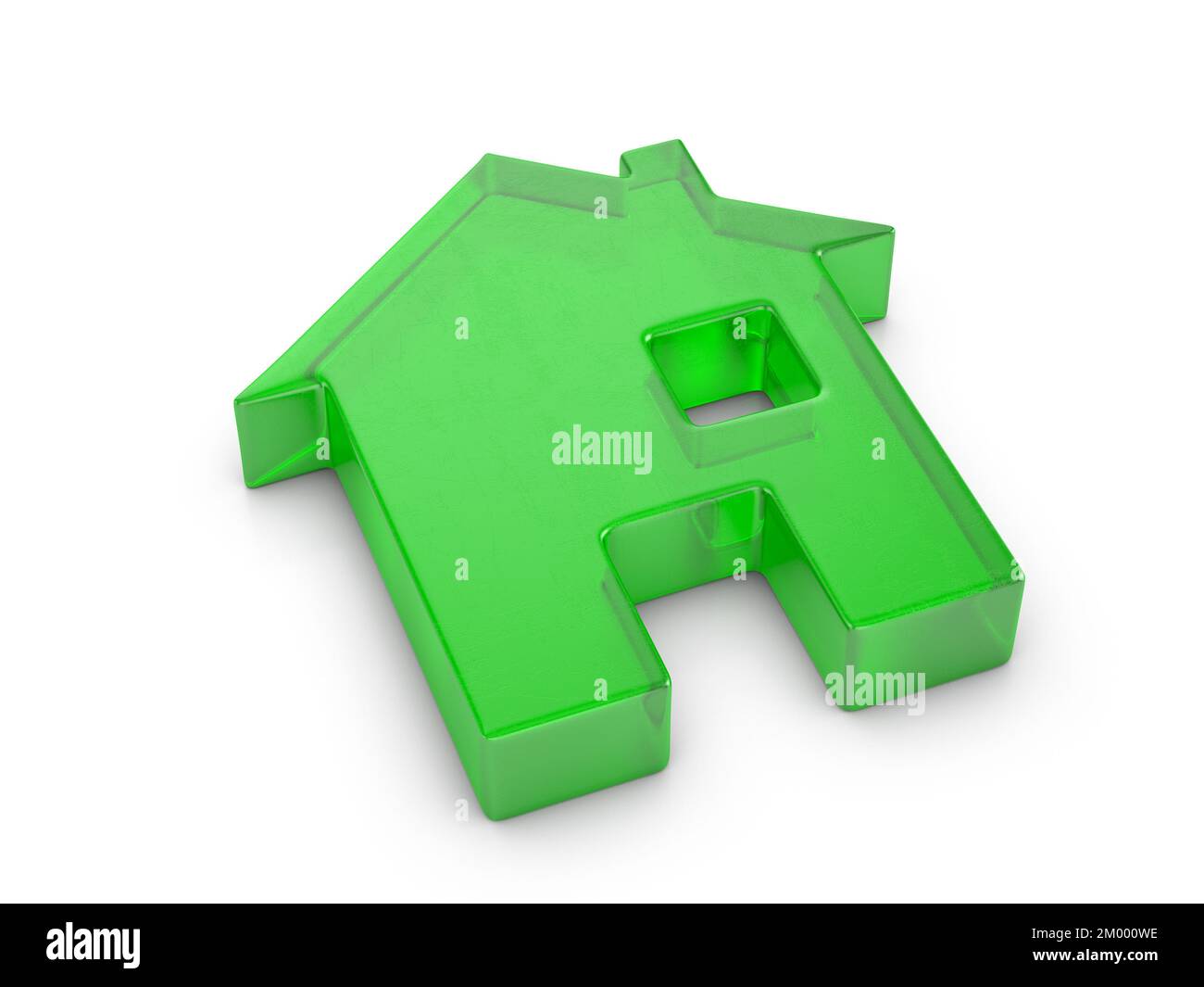 Glass house symbol on a white background. 3d illustration Stock Photo ...
