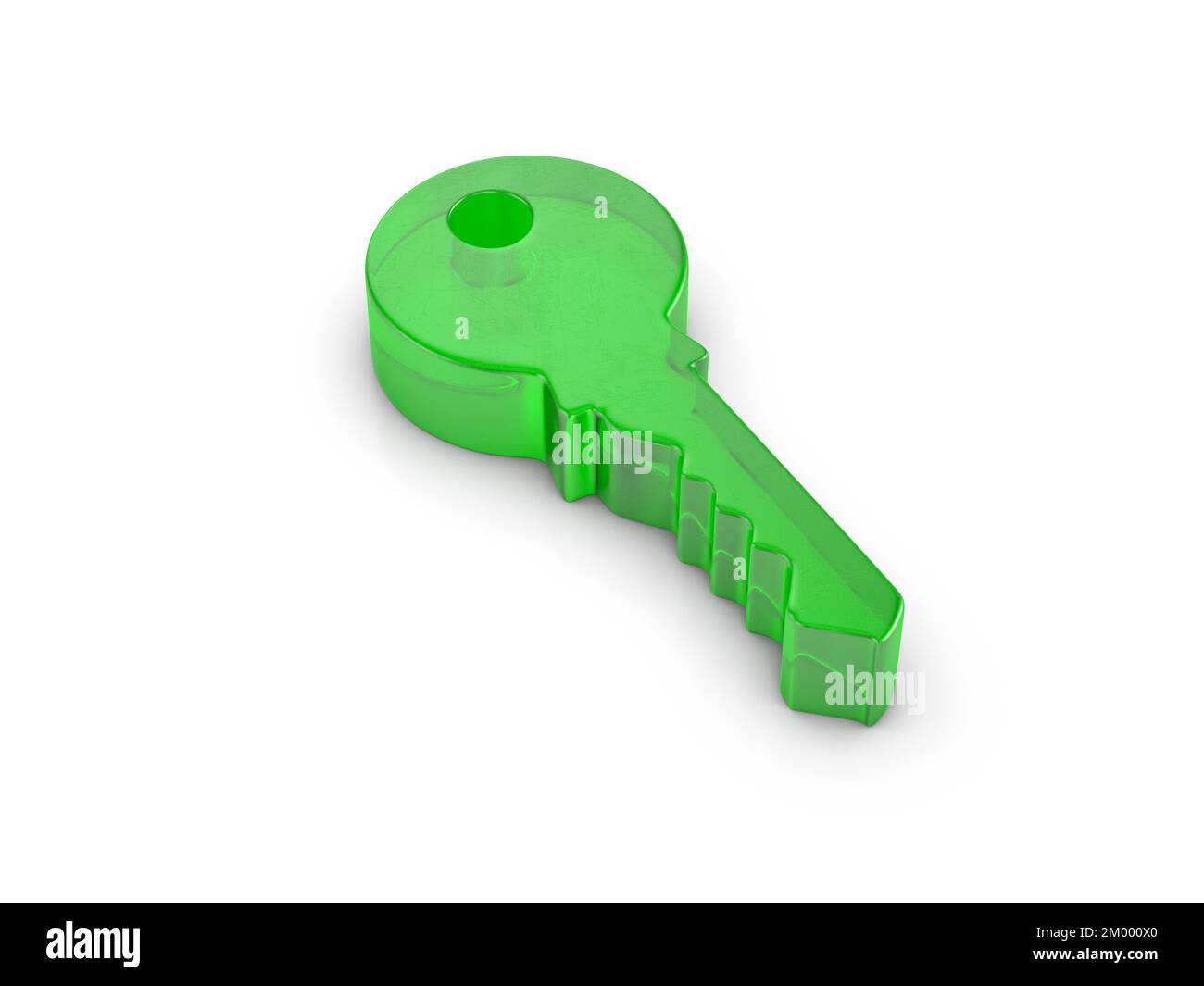 Glass key symbol on a white background. 3d illustration Stock Photo - Alamy
