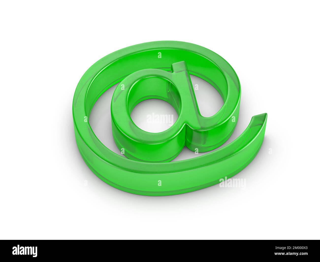 Glass email symbol on a white background. 3d illustration Stock Photo ...