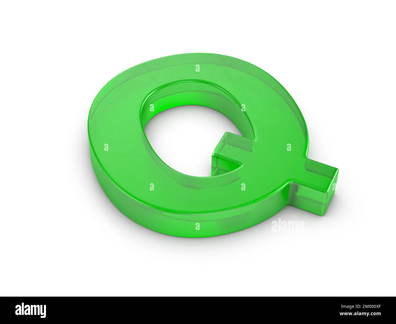 Glass letter Q on a white background. 3d illustration Stock Photo - Alamy