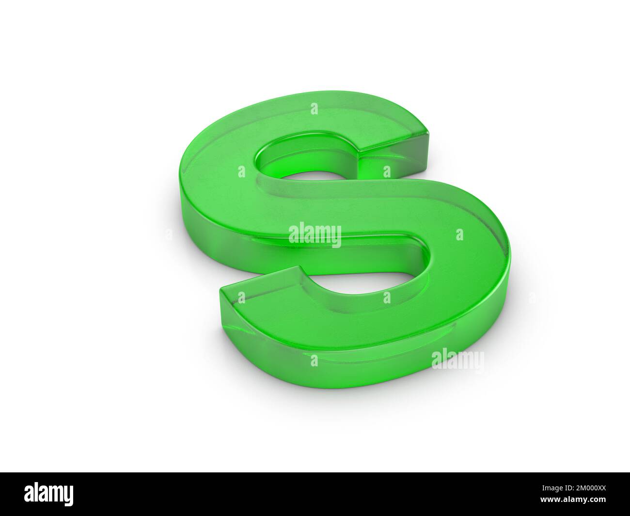 Glass letter S on a white background. 3d illustration Stock Photo - Alamy