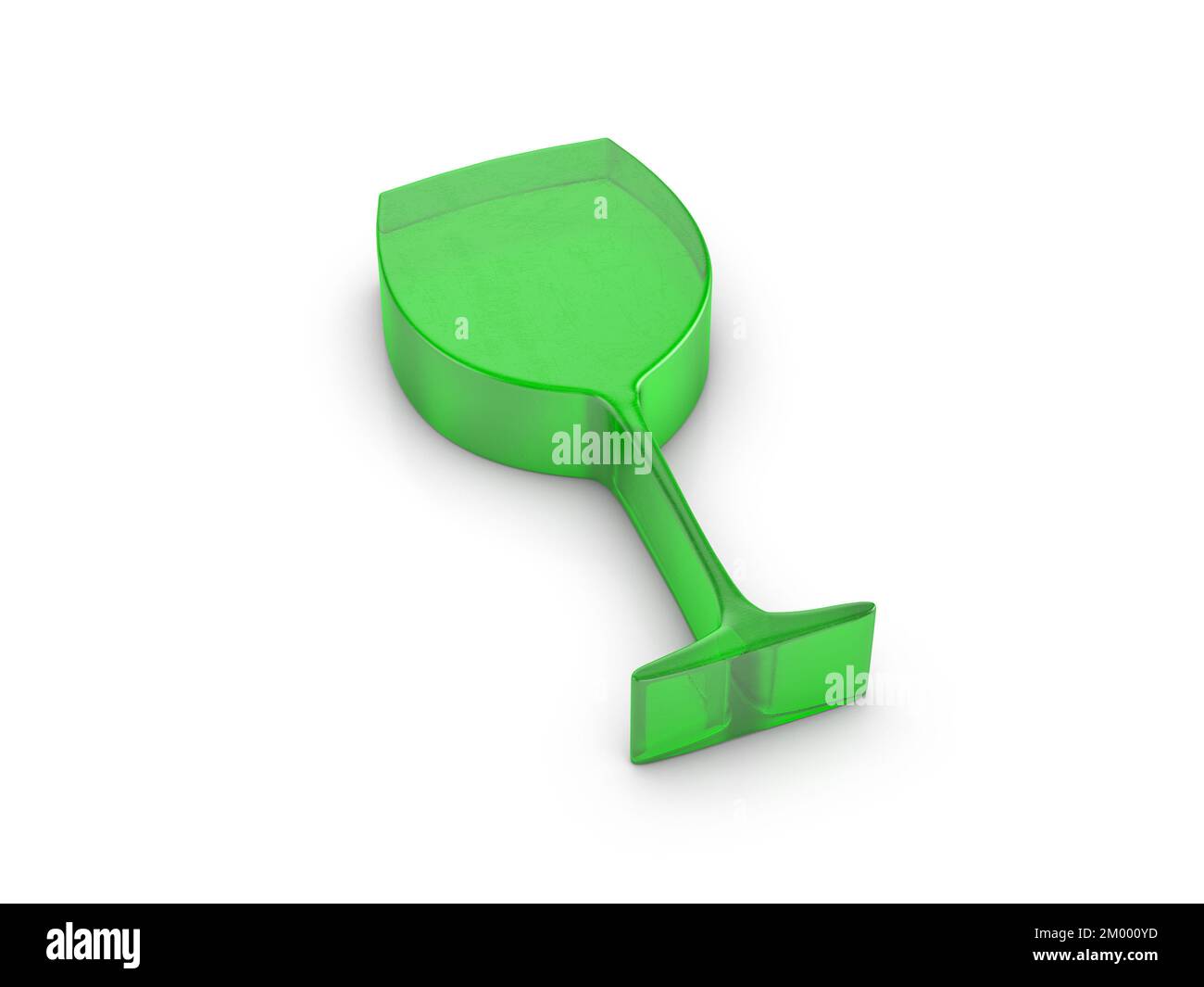 Glass wine glass symbol on a white background. 3d illustration Stock ...