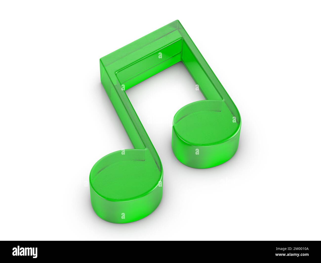 Glass music note symbol on a white background. 3d illustration Stock ...