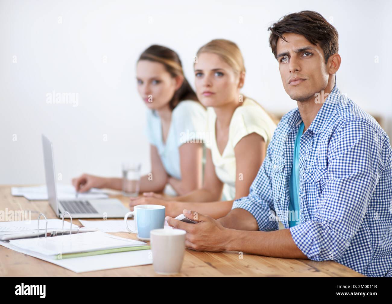 Business young adult lined up hi-res stock photography and images - Alamy
