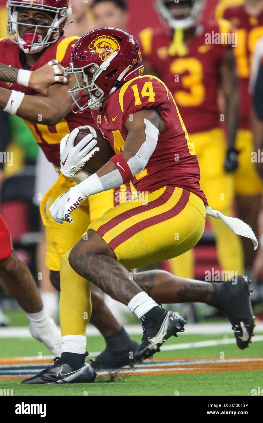 Las Vegas, NV, USA. 2nd Dec, 2022. USC Trojans running back Raleek ...
