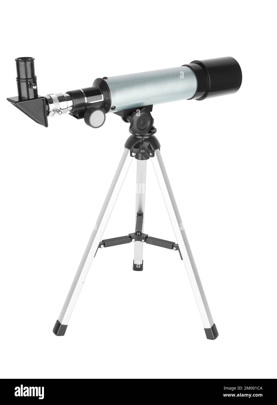 Modern telescope isolated on a white background Stock Photo - Alamy