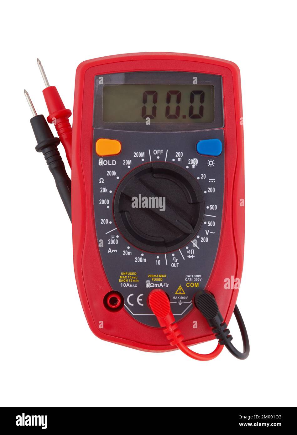 Digital multimeter isolated on a white background Stock Photo - Alamy