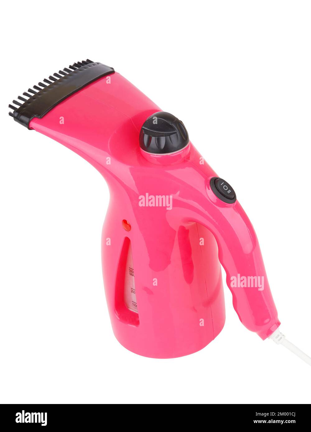 Hand steamer for clothes insulated on a white background Stock Photo ...