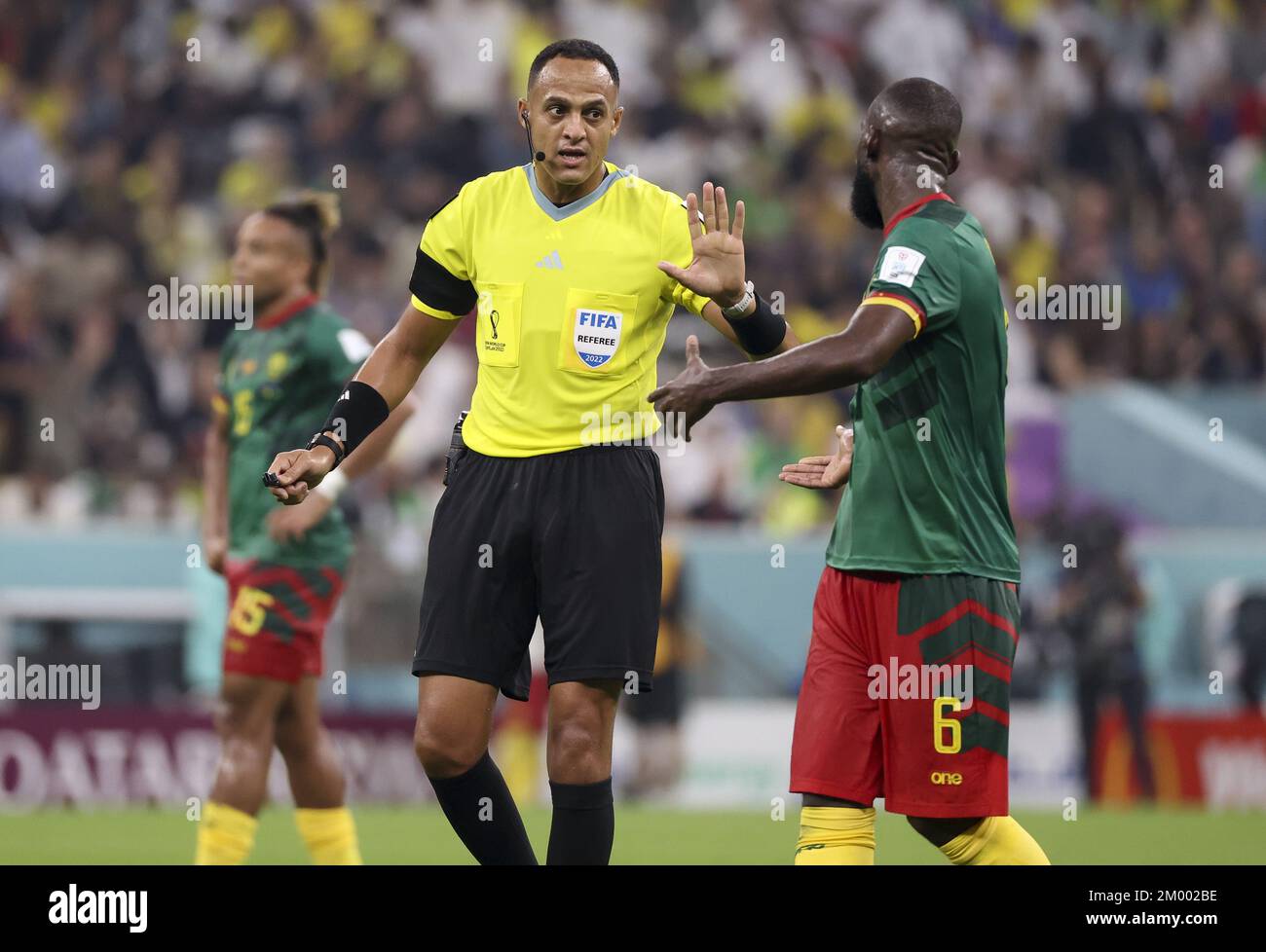 Al Daayen, Qatar. 02nd Dec, 2022. Referee Ismail Elfath of Morocco ...