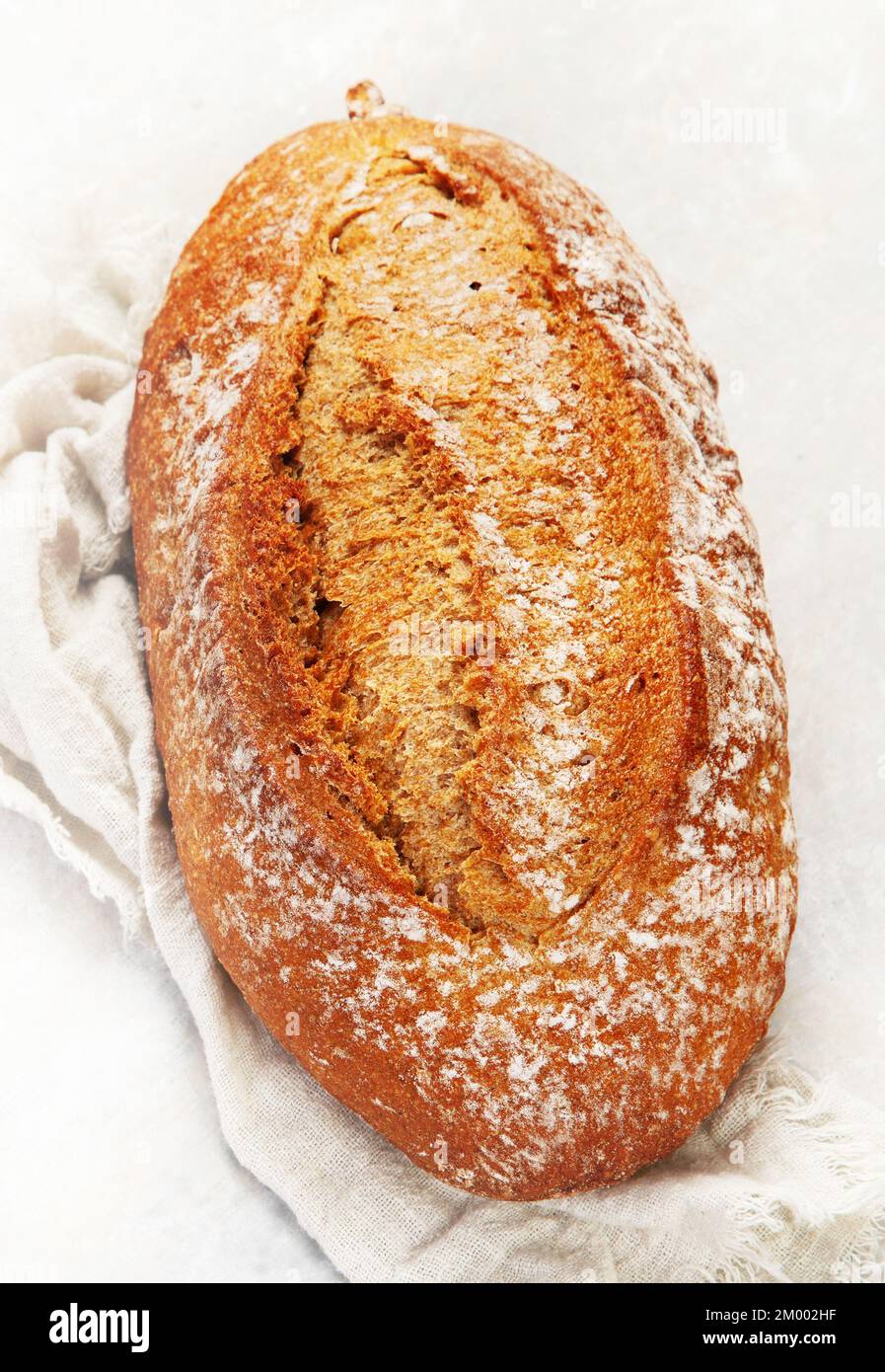 Bread assortment on neutral background. Fresh homemade pastry. Top view ...