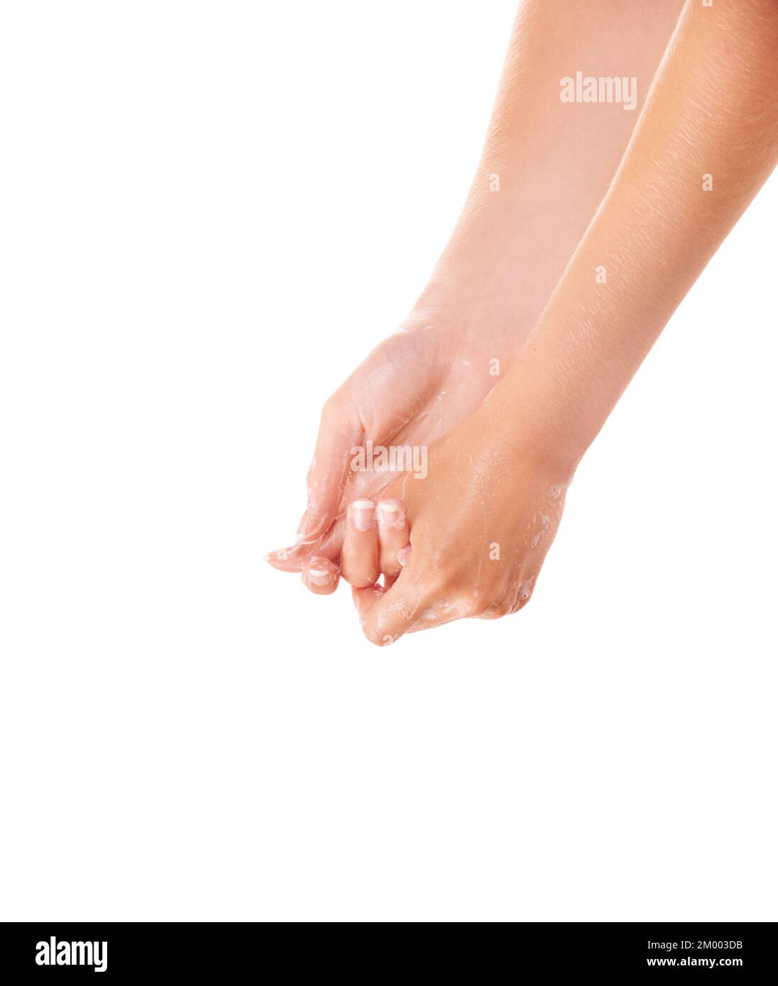 Clean hands feel great. womans soapy hands Stock Photo - Alamy