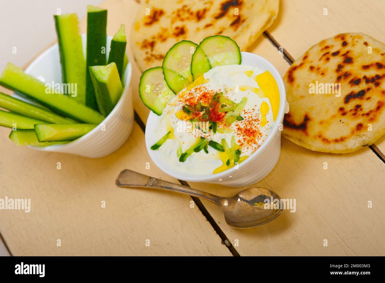 Arab middle east salatit laban wa kh'yar Khyar Bi Laban goat yogurt and ...