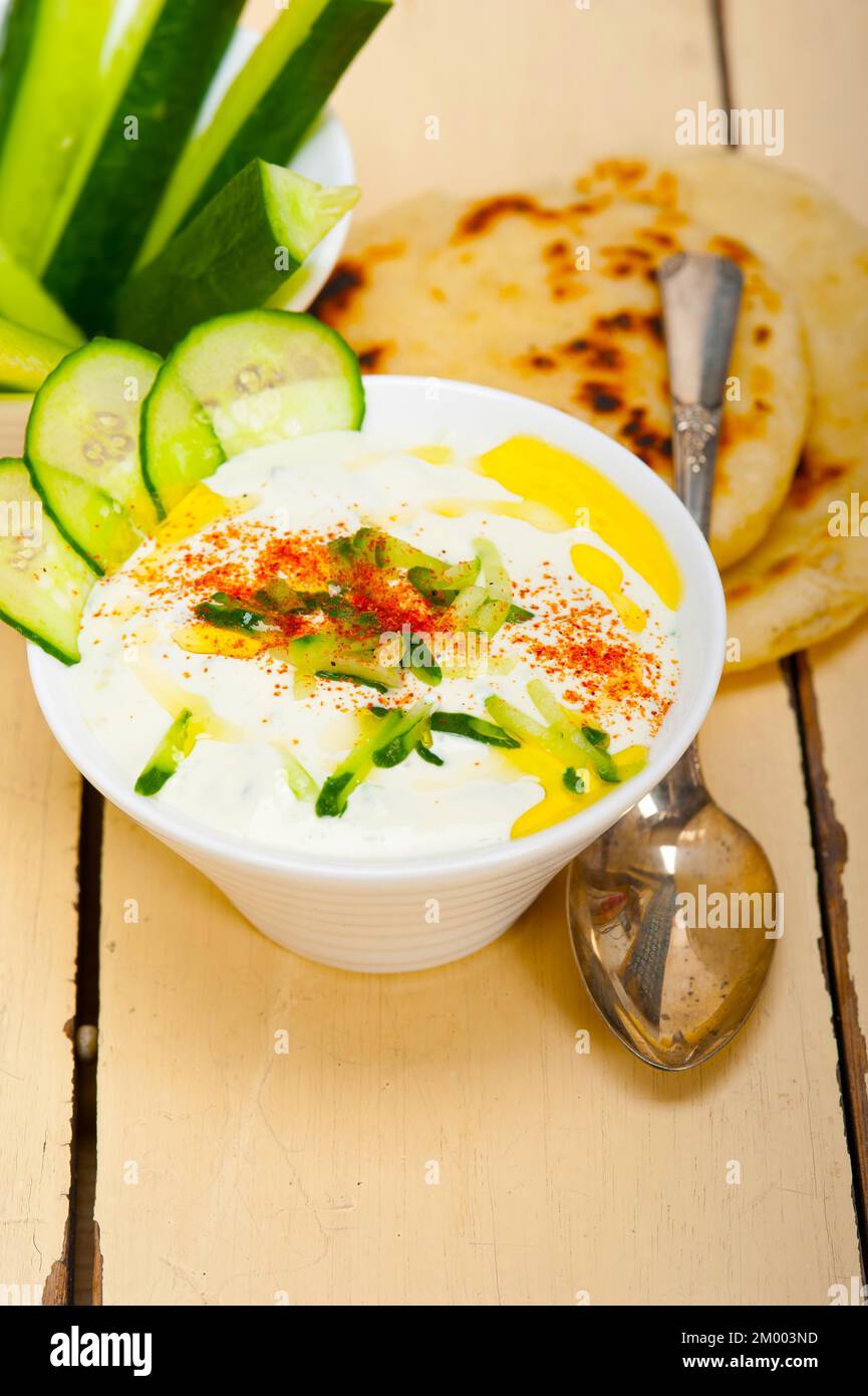 Arab middle east salatit laban wa kh'yar Khyar Bi Laban goat yogurt and ...