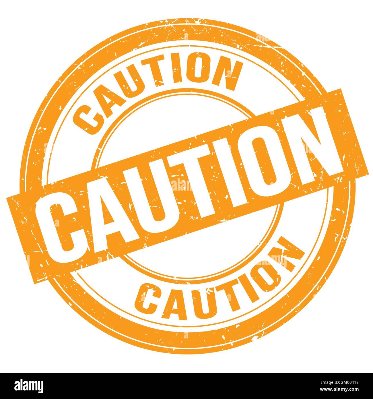 Caution text on orange Cut Out Stock Images & Pictures - Alamy