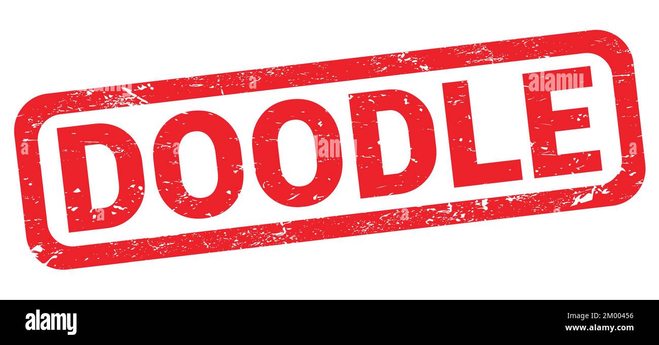 DOODLE text written on red rectangle stamp sign Stock Photo - Alamy