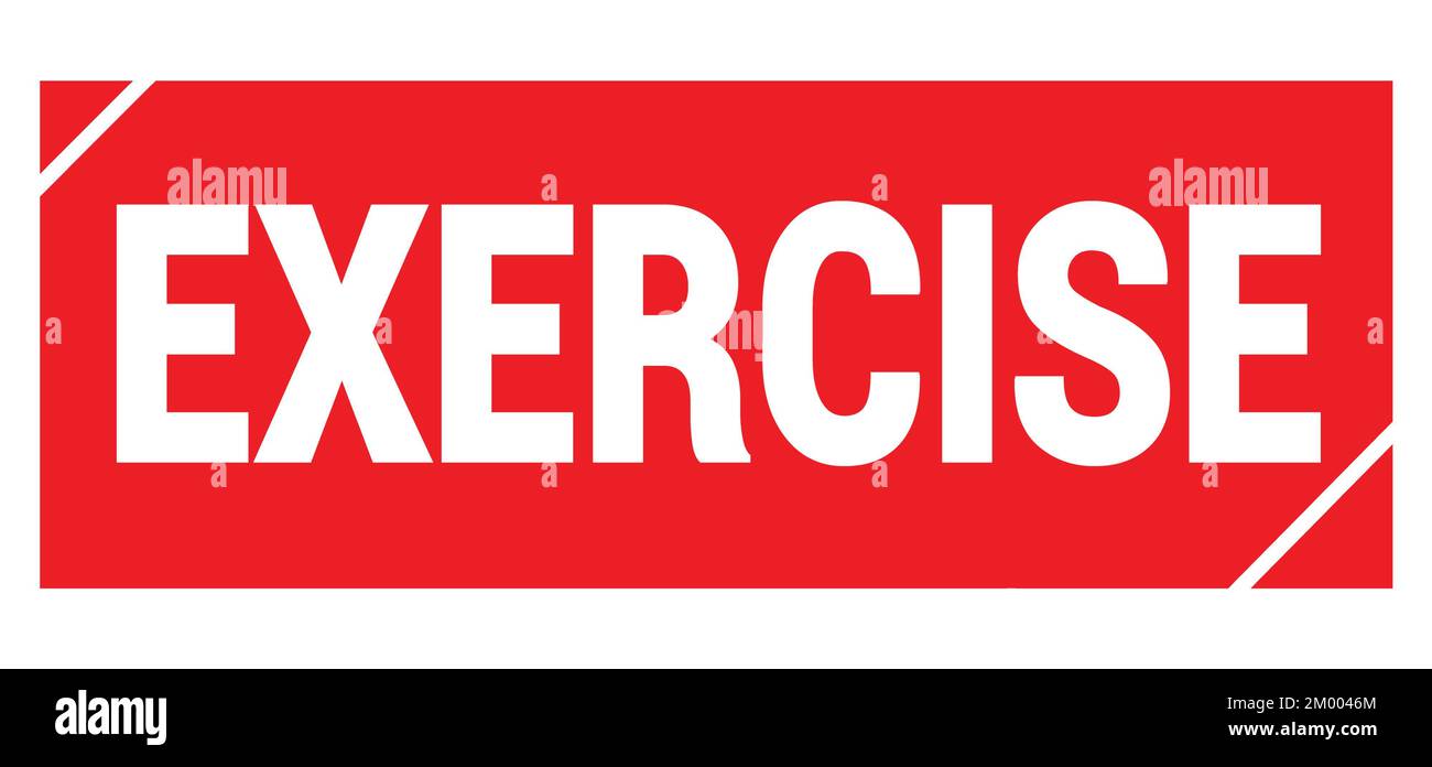 EXERCISE text written on red grungy stamp sign Stock Photo - Alamy