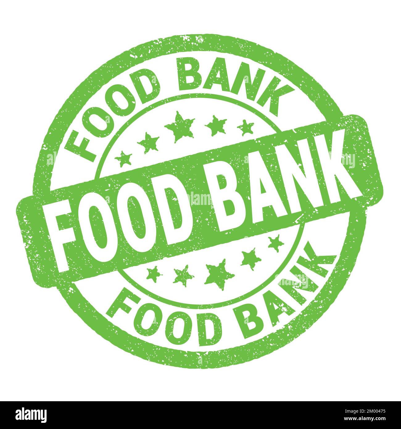 FOOD BANK text written on green grungy stamp sign Stock Photo - Alamy