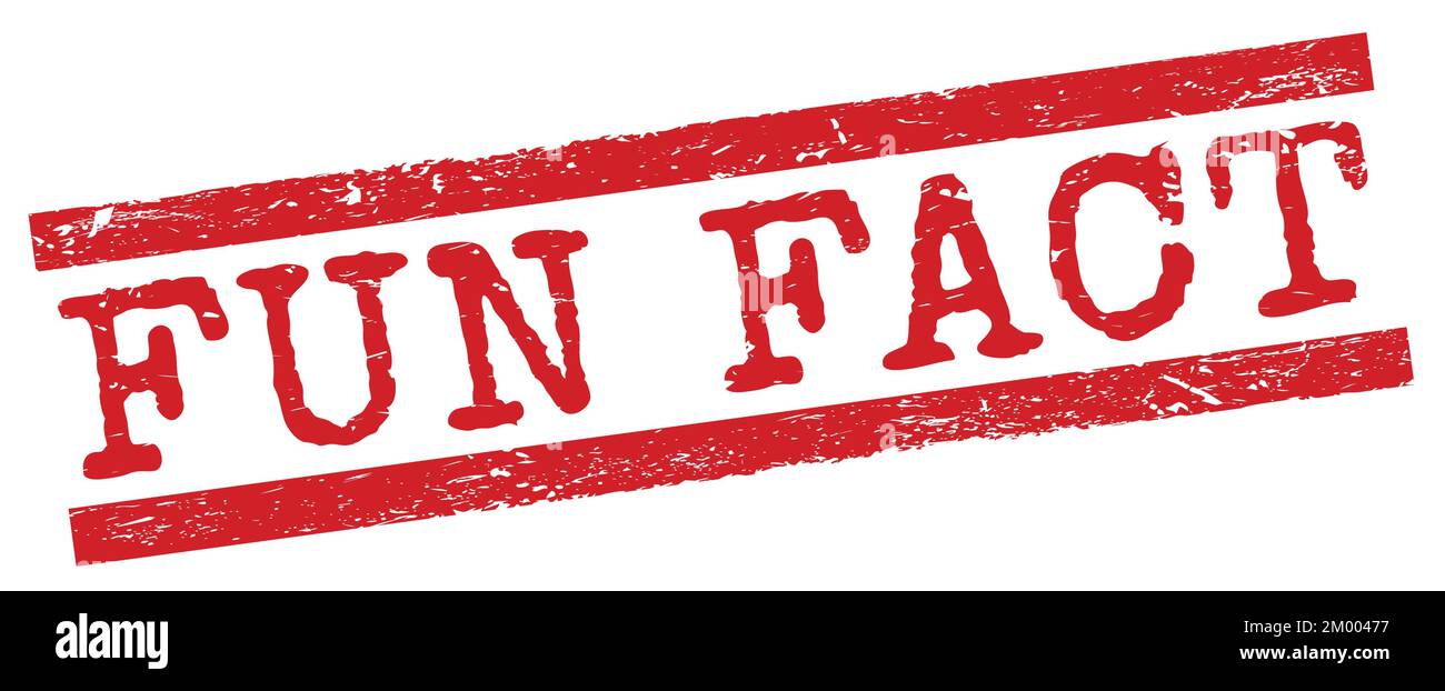 FUN FACT text written on red grungy lines stamp sign Stock Photo - Alamy