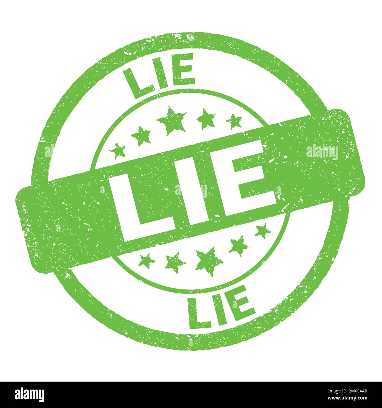 LIE text written on green grungy stamp sign Stock Photo - Alamy