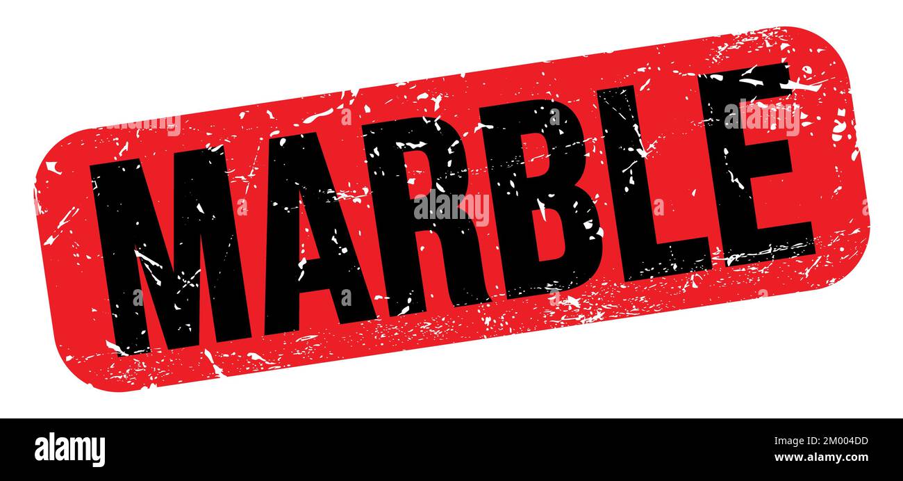 MARBLE text written on red-black grungy stamp sign Stock Photo - Alamy