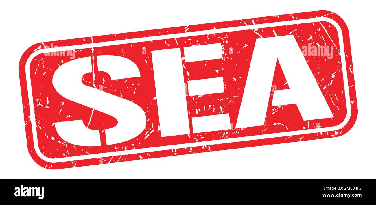 SEA text written on red grungy stamp sign Stock Photo - Alamy