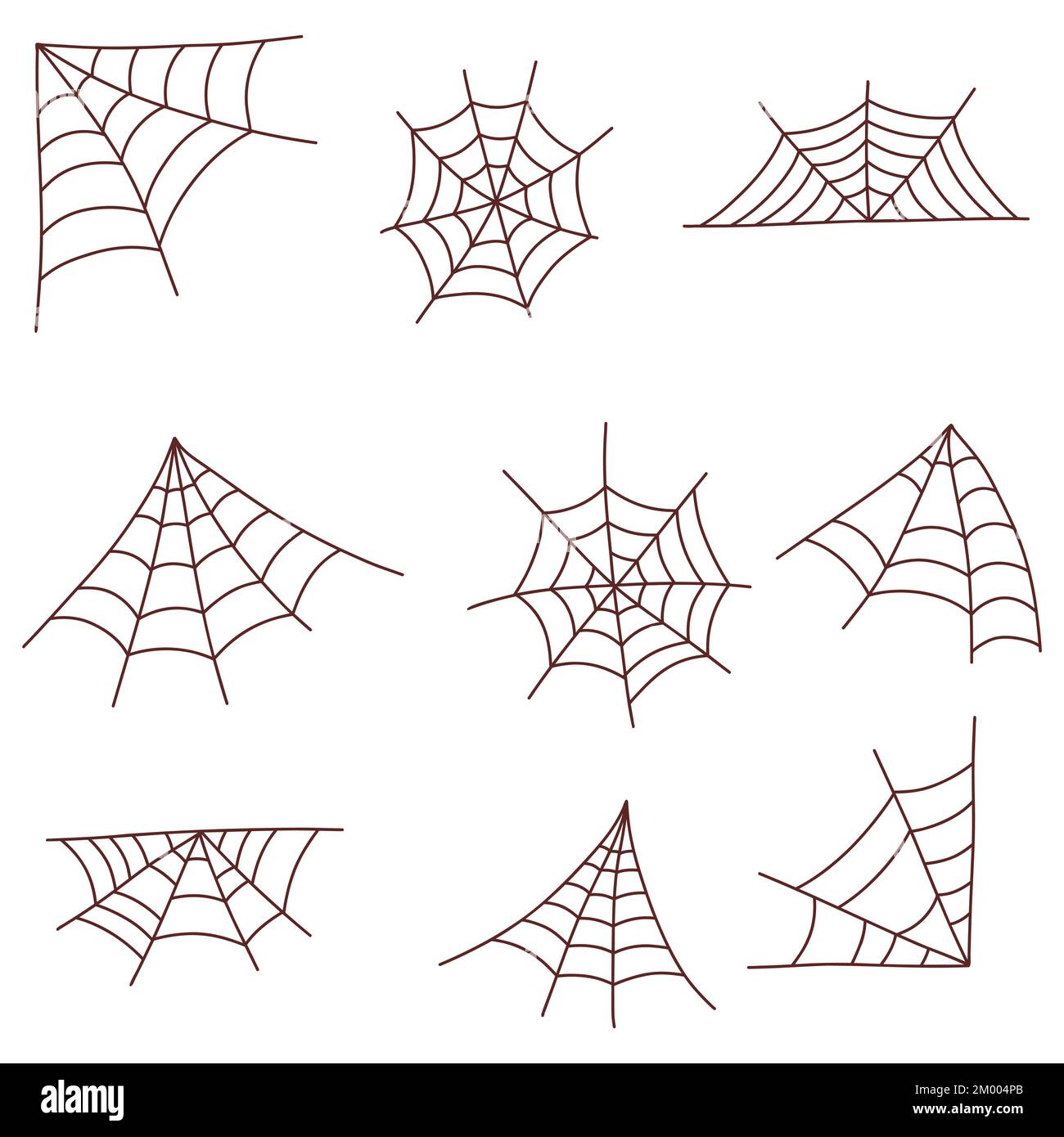 Web spider cobweb set. Halloween element. Trick or treat concept ...
