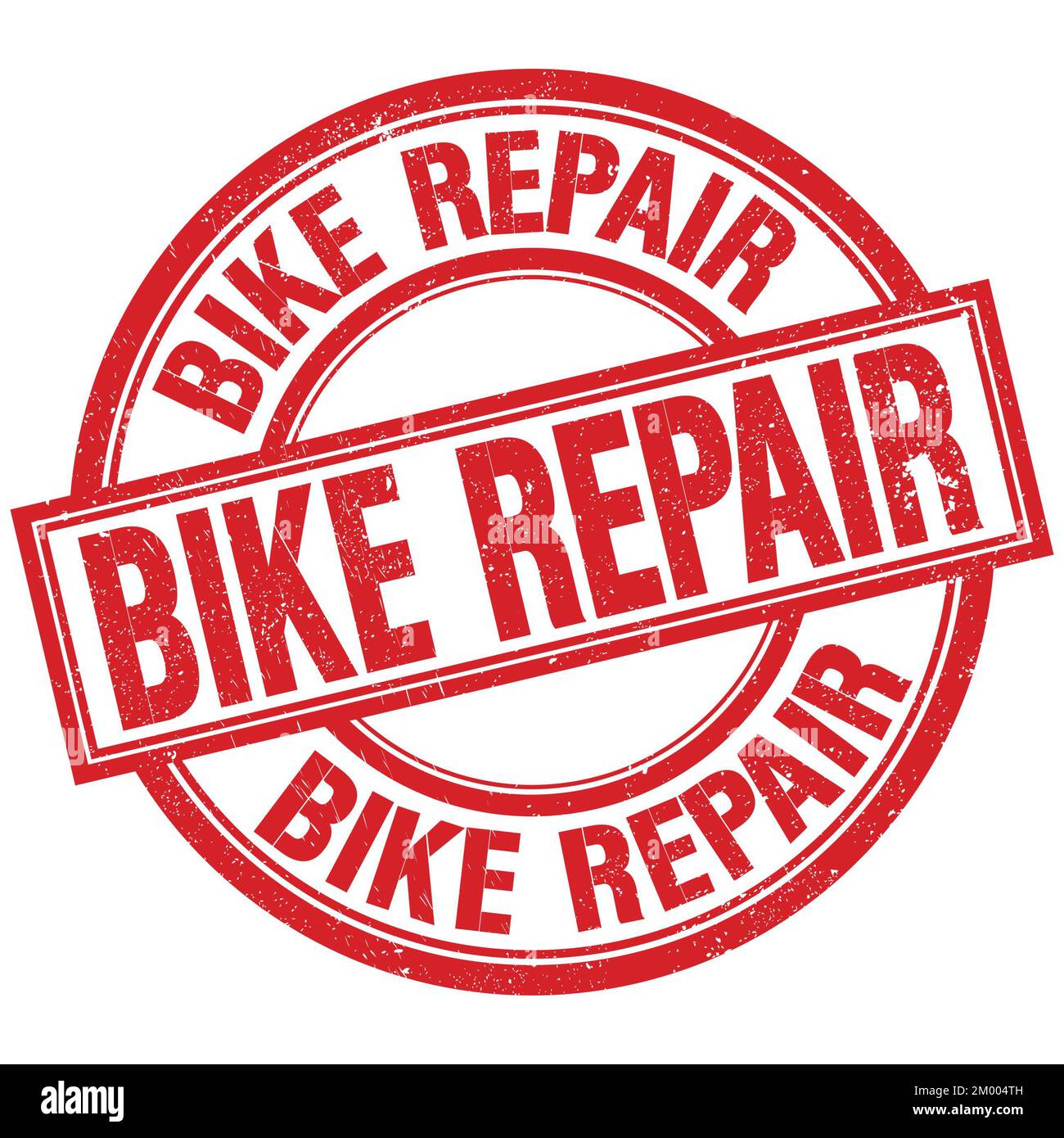 BIKE REPAIR text written word on red round stamp sign Stock Photo - Alamy