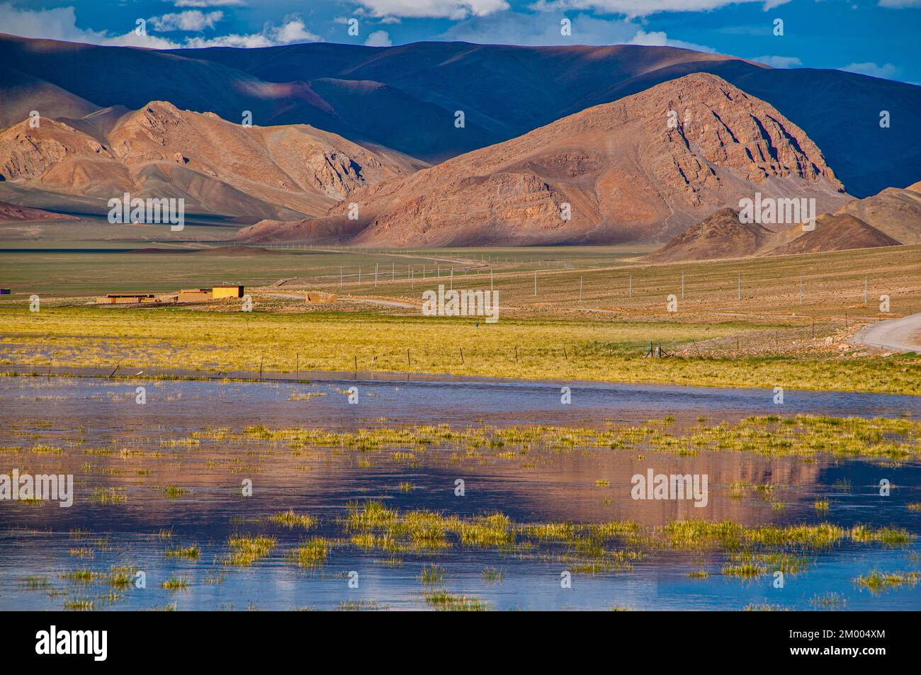 Beautiful mountain lake along the road from Ali and Gerze, Western ...