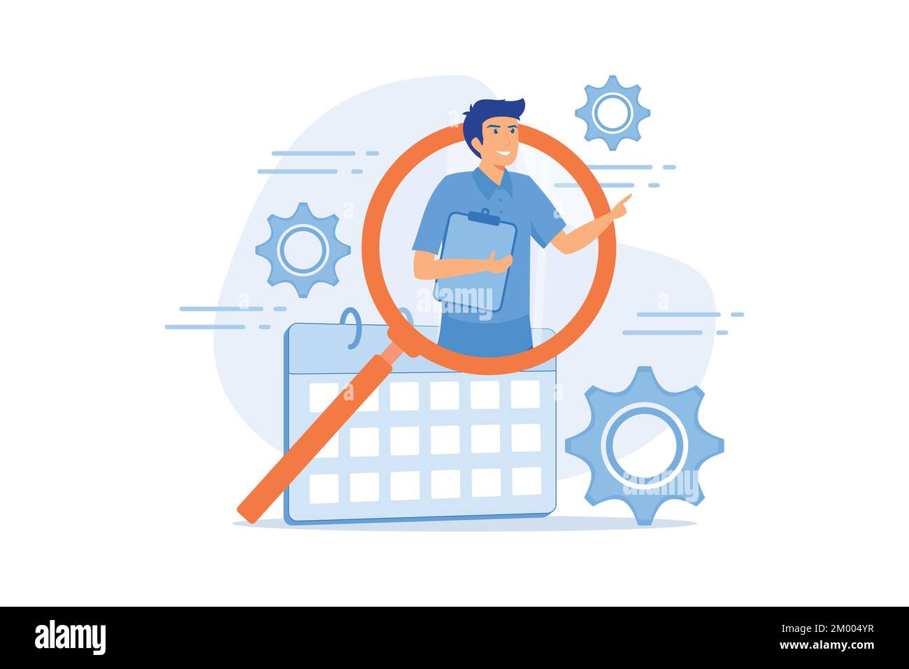 Project management. Executive task manager flat character. Work ...