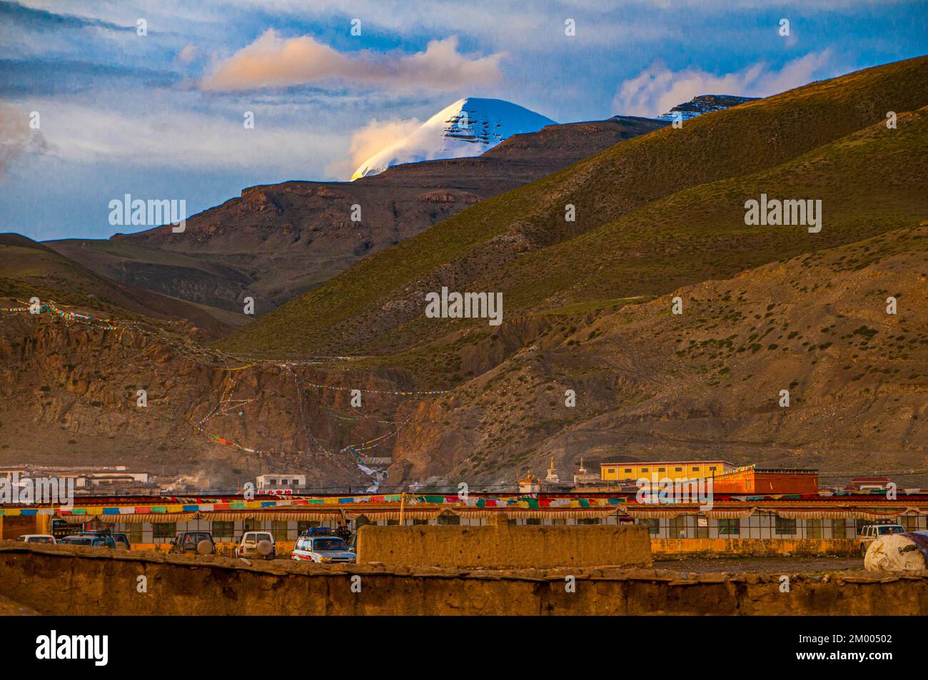The holy mount Kailash seen from Darchen Western Tibet, Asia Stock ...