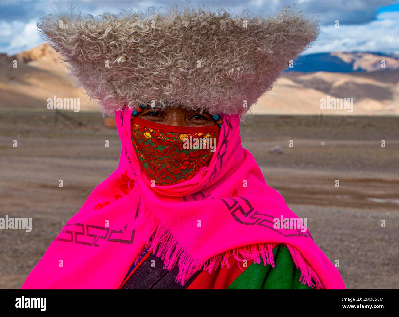 Traditional dressed woman on the festival of the tribes in Gerze ...