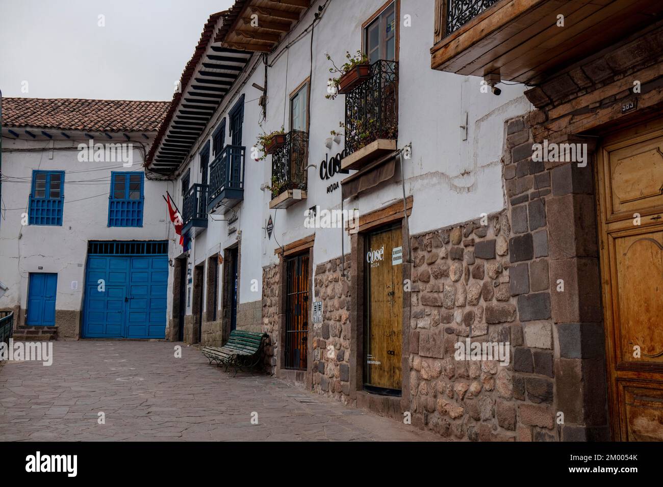 Historical buildings, Limacpampa, Cusco, Peru, South America Stock ...