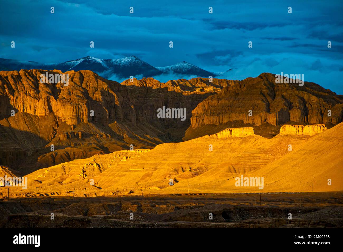 Sunset in the kingdom of Guge, Western Tibet, Asia Stock Photo - Alamy