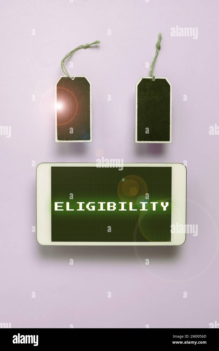 Writing displaying text Eligibility. Business idea State of having the ...